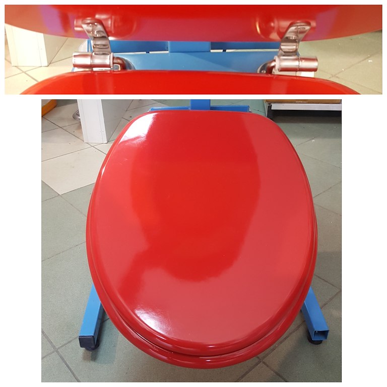 WC daska medijapan crvena – INOX sarke