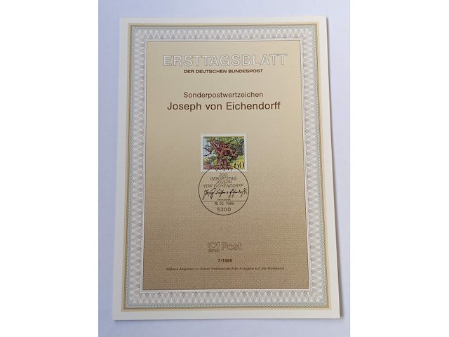 ETB Nemačka  - Joseph Von Eichendorff - 1988.g