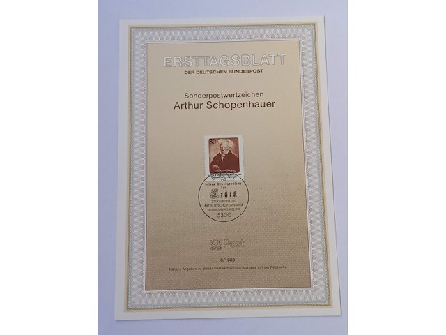 ETB Nemačka  - Arthur Schopenhauer - 1988.g