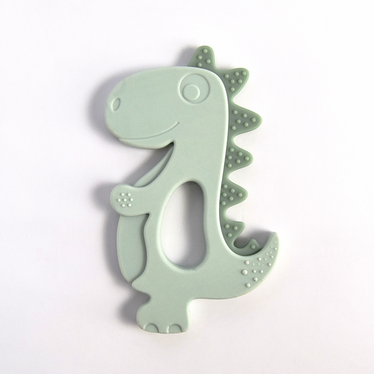 Kikka Boo Silikonska glodalica za bebe Dinosaur Mint KKB20027