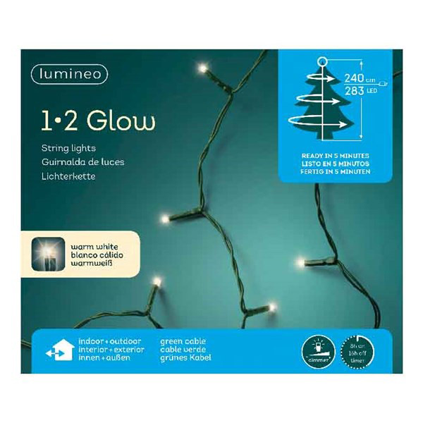 Lumineo Novogodišnja LED rasveta za jelku 240cm-283L Toplo bela 1-2 Glow 49.5463