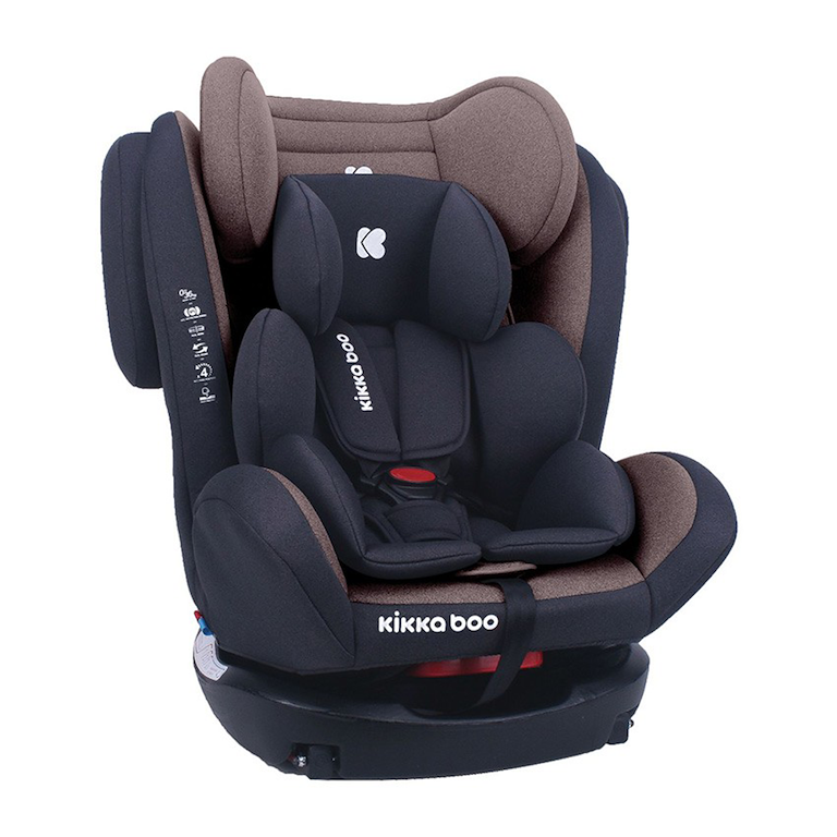 Kikka Boo Autosedište za decu 0-36 kg 4 Fix Double Isofix Beige KKB70065