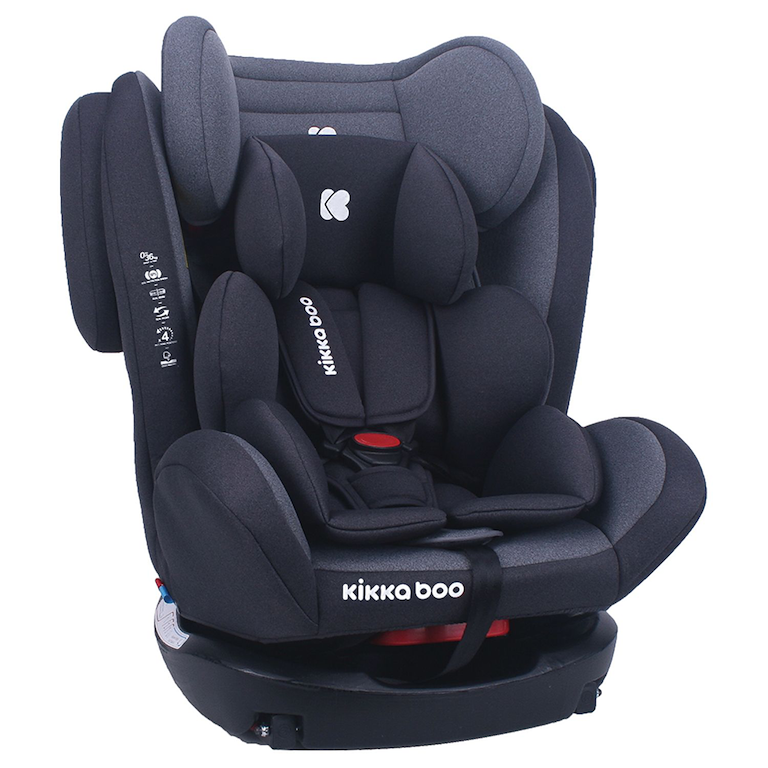 Kikka Boo Autosedište za decu 0-36 kg 4 Fix Double Isofix Dark Grey KKB70063