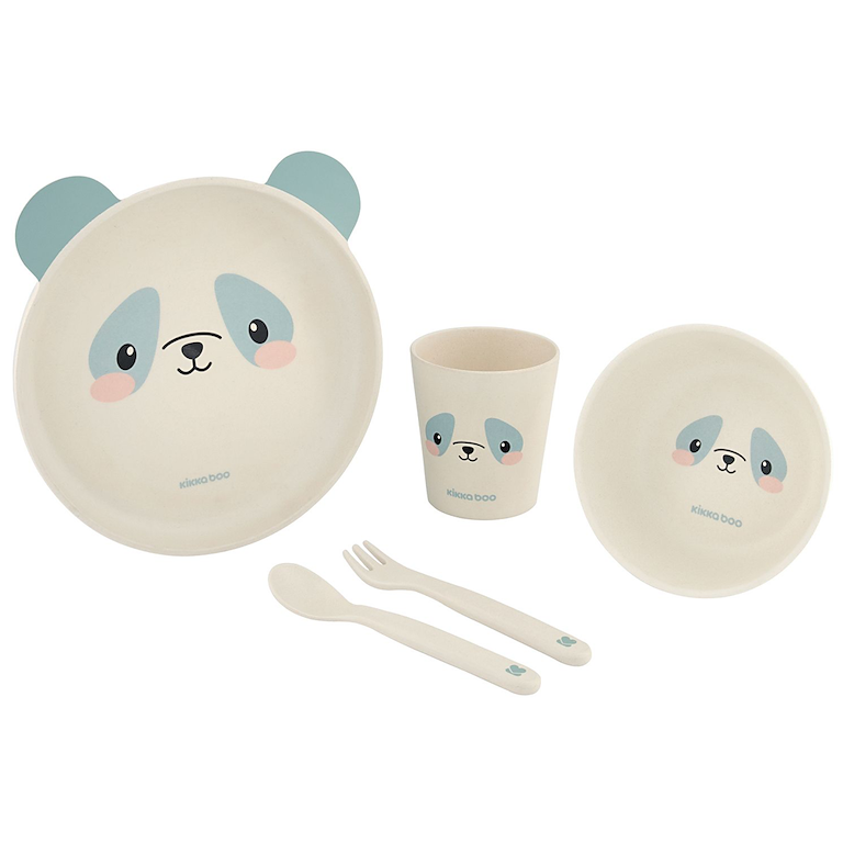 Kikka Boo Set bebi posuđa od bambusa Panda Blue KKB40072