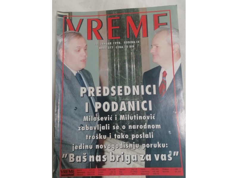 VREME br 377 10.01.1998.