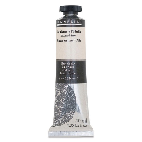 Sennelier Extra-fine Oil colour Tube 40 ml - 1.35 fl oz S1-Zinc white