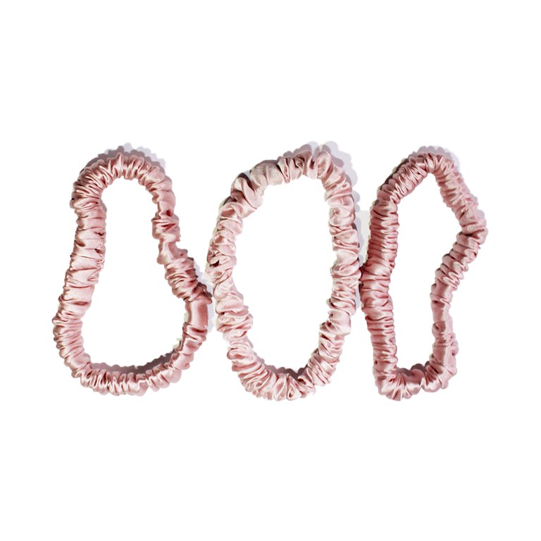 100% Svilene rose gold gumice 1cm (3 kom)