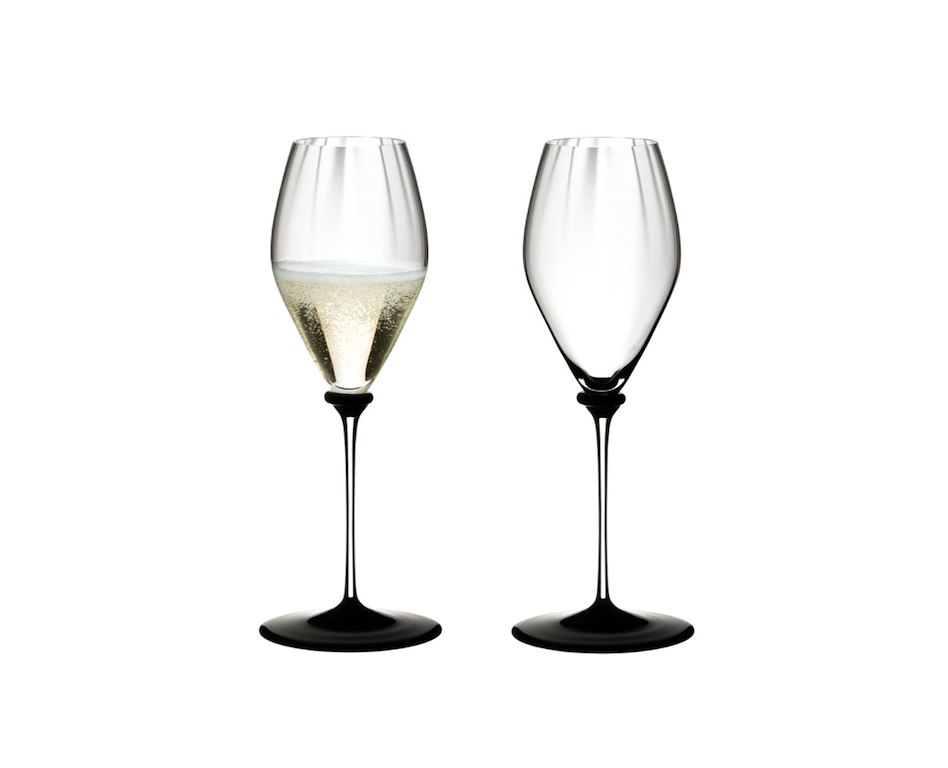 RIEDEL FATTO A MANO PERFORMANCE CHAMPAGNEGLASS BLACK BASE