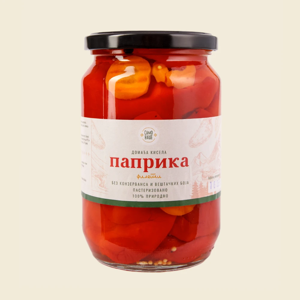 Domaća kisela paprika u tegli 720g