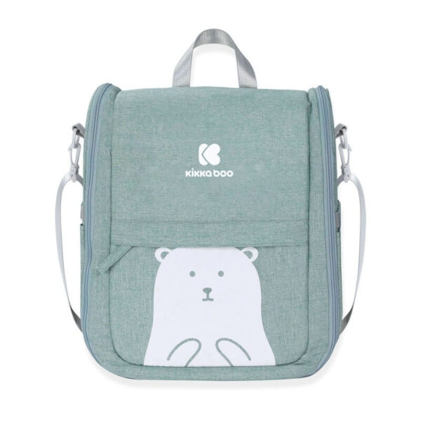 Torba za mame sa putnim krevetićem Bear 2u1 Kikka Boo – mint, kkb50046