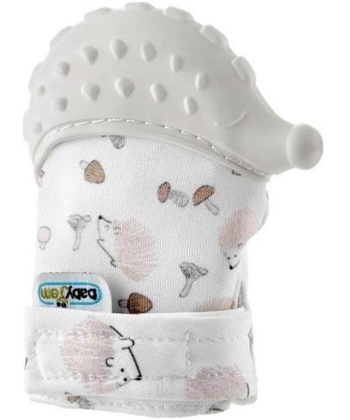 Babyjem glodalica za bebe rukavica hedgehog - grey