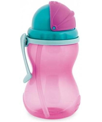 Canpol Babies sportska flašica sa slamkom 56/113 370 ml - pink
