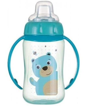 Canpol Babies flašica/šolja za decu sa kljunom i ručkama 56/512 "happy animals - training" 320 ml - bear
