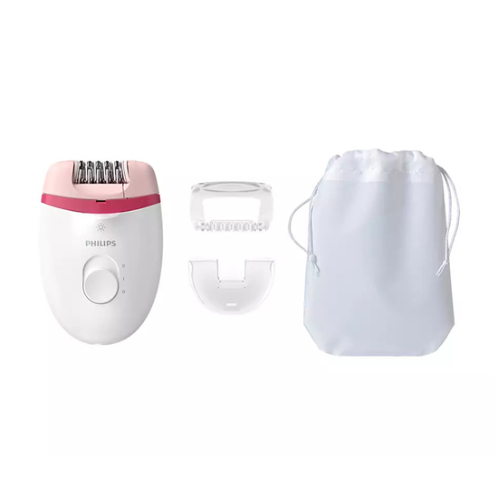 Epilator Philips BRE 255/00, Bela / Roze