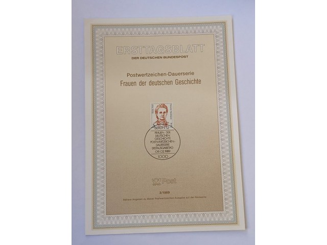 ETB Nemačka  - Frauen Der Deutschen Geschichte 1989.g