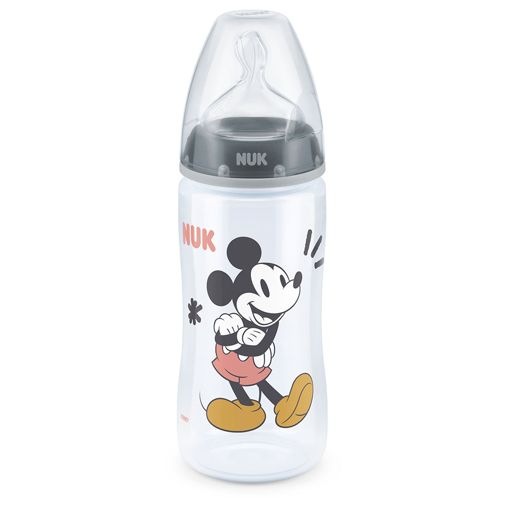 Nuk flašica plastična silikon sa indikatorom temperature Mickey 6-18m 741034.3