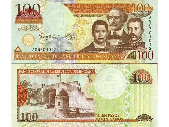 DOMINICANA Dominikana 100 Pesos 2012 UNC, P-184