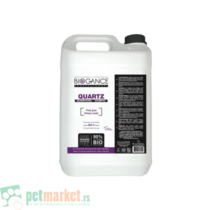 Biogance Profesional: Šampon za regeneraciju dlake Quartz, 5L
