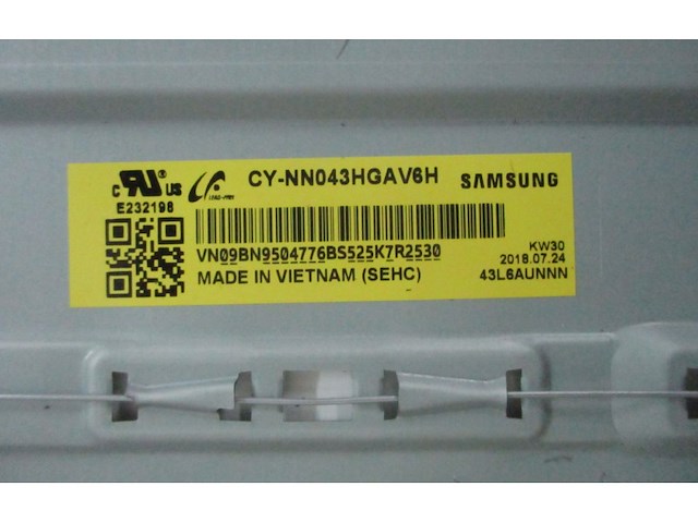 LED Panel 43` CY-NN043HGAV6H za Samsung – UE43NU7199U