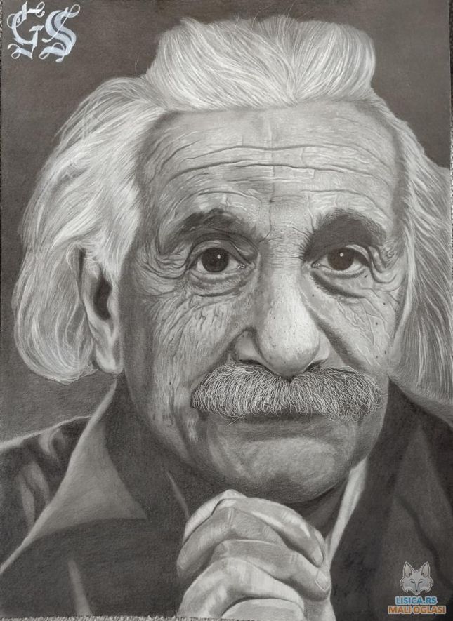 Portret Albert Ajnštajn