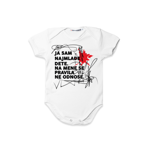 "Ja sam najmlađe dete" - Baby dres (cs3722)