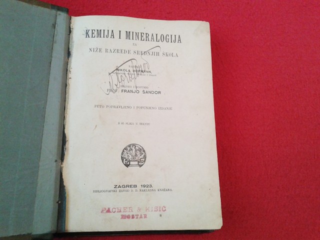 Kemija i mineralogija (1923) / Anorganska kemija (1921)