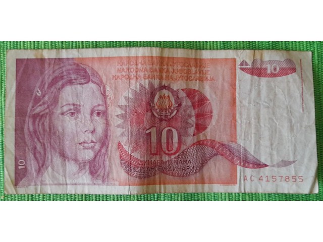 10 dinara 1989.