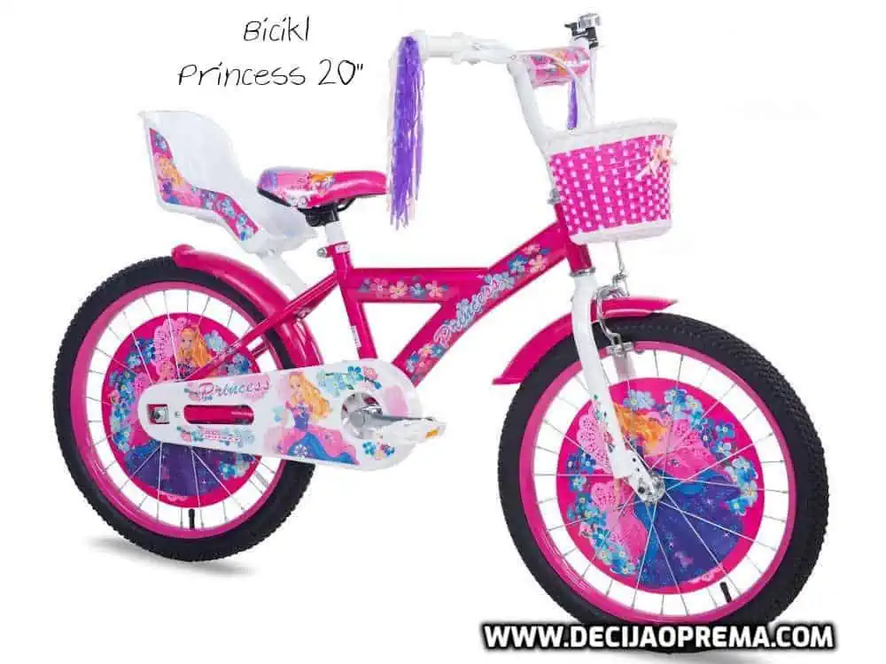 Bicikl Galaxy Princess 20″ za decu Rozi