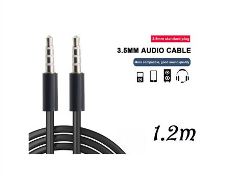 X WAVE Audio kabl 3.5mm stereo (muški) na 3.5mm stereo (muški)AUX/1.2m dužina kabla/crni