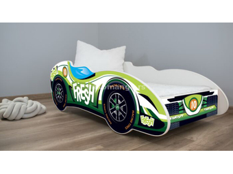 Dečiji krevet sa dušekom i letvicama 160x80 Formula1 Fresh car