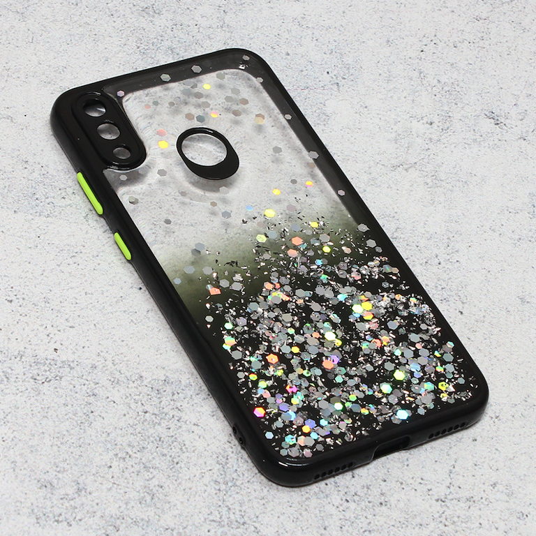 Maska Frame Glitter za Huawei Y7 2019/Y7 Prime 2019 crna