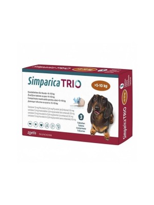 Simparica Trio 5-10 -1 tableta protiv spoljnih parazita