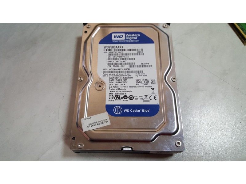 hard disk sataII 250gb wd ispravan nema losih sektora