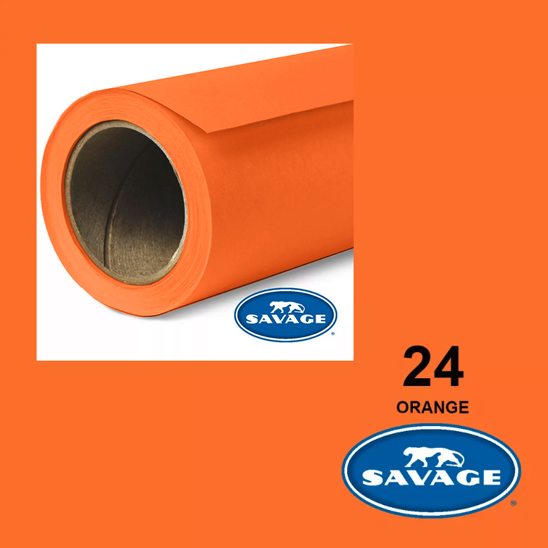 Savage Orange 24 2.75x11m papirna pozadina, Made in USA
