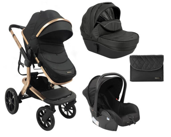 Kolica za bebe 3u1 Irene set I-Size sa tvrdom korpom i auto sedištem Kikka Boo – crna, kkb11251