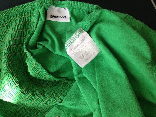 pamucna zelena top haljina M  (Gina tricot)