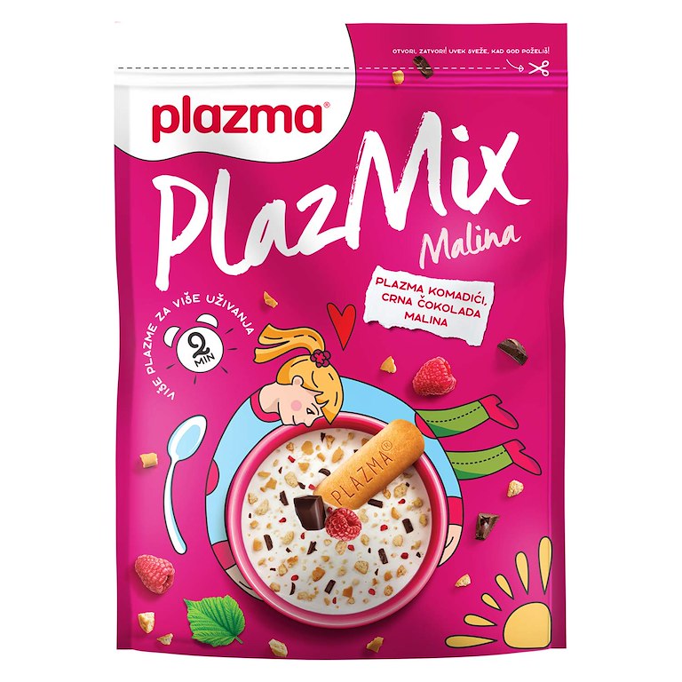 Plazma komadići mešavina keksa čokolade i maline 350g plazmix plazma