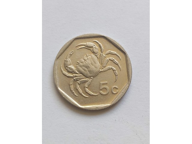 5 Cent 1998.g - Malta - Životinja - Kraba - LEPA -