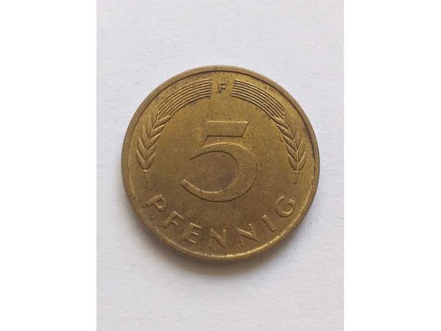 5 Pfennig - F - 1988.g - Nemačka -