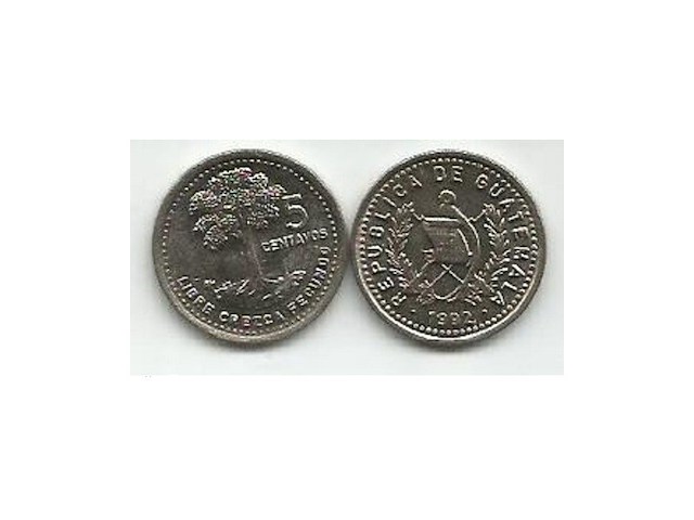 Guatemala 5 centavos 1992. UNC