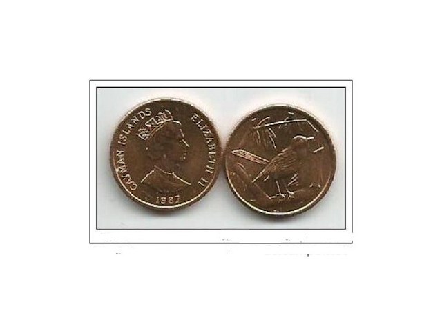 Cayman Islands 1 cent 1987. UNC