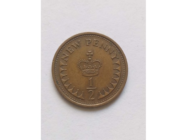 1/2 Penny 1976.g - Engleska - LEPA Patina -