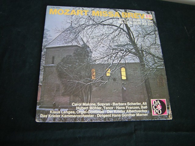 LP - WOLFGANG AMADEUS MOZART - MISSA BREVIS