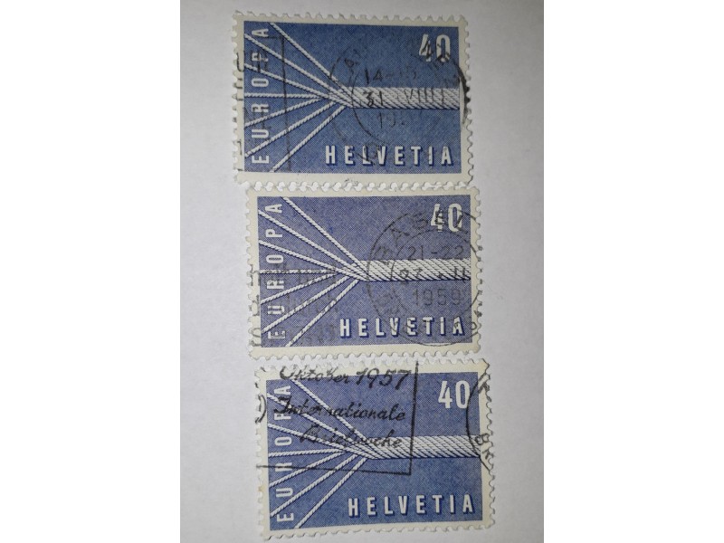 Helvetia - Europa -1959 -3 kom.