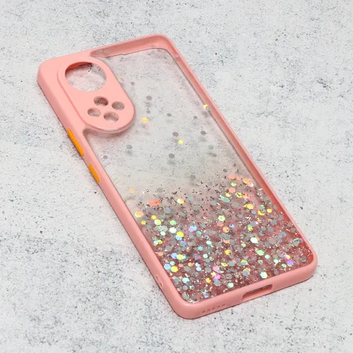 Futrola - maska Frame Glitter za Huawei Honor 50/Nova 9 roze