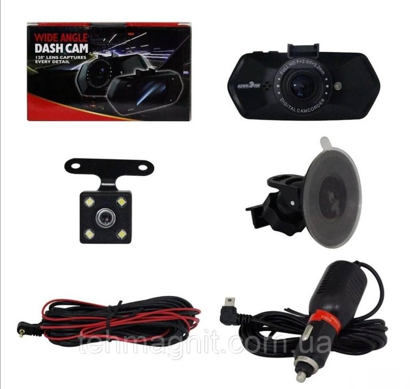 Auto kamera dual DVR sa noćnim režimom 1080p