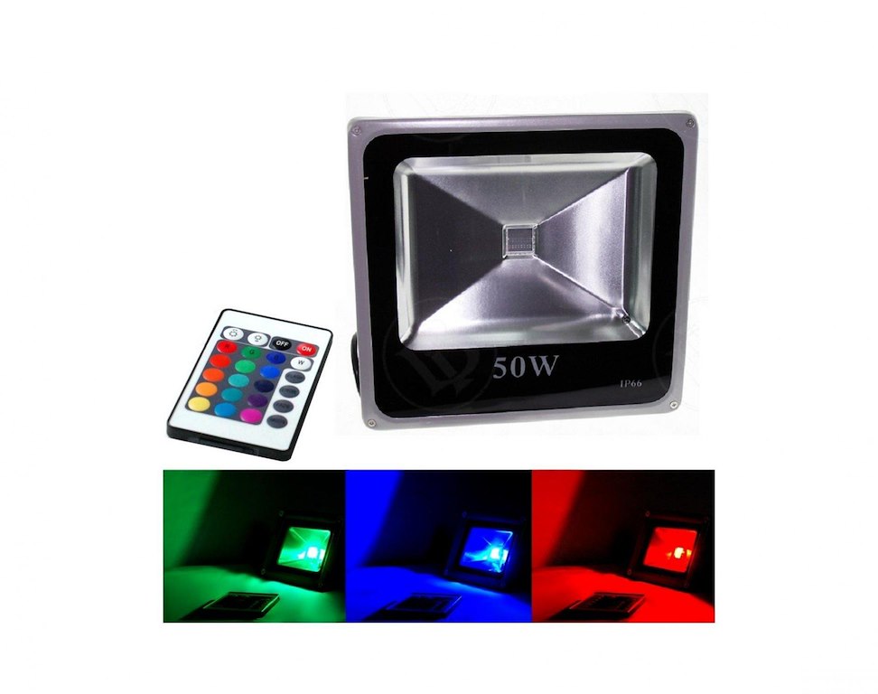 Led rgb reflektor sa daljinskim 30w