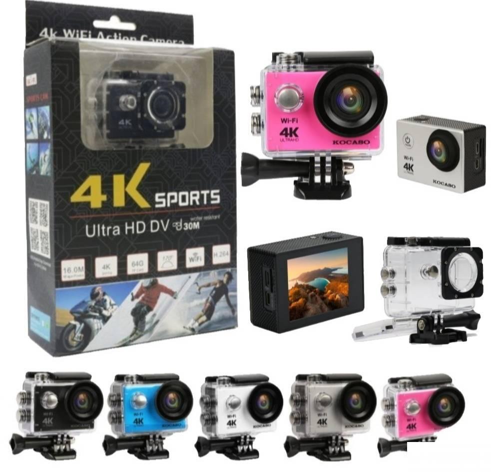 Sportska vodootporna kamera 4K roza