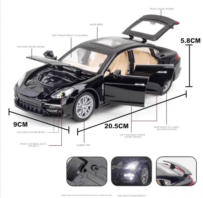 Porche panamera metalni autic