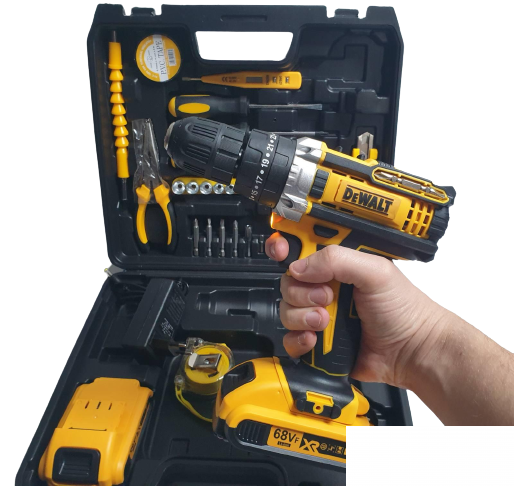 Dewalt aku srafilica/busilica/cekic 68v+pribor+2 baterije